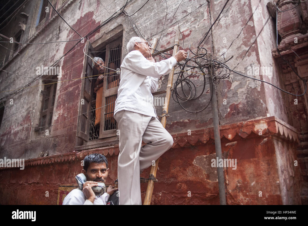 worker,workers,working,on,mass,of,telecommunication,phone,lines,wires ...