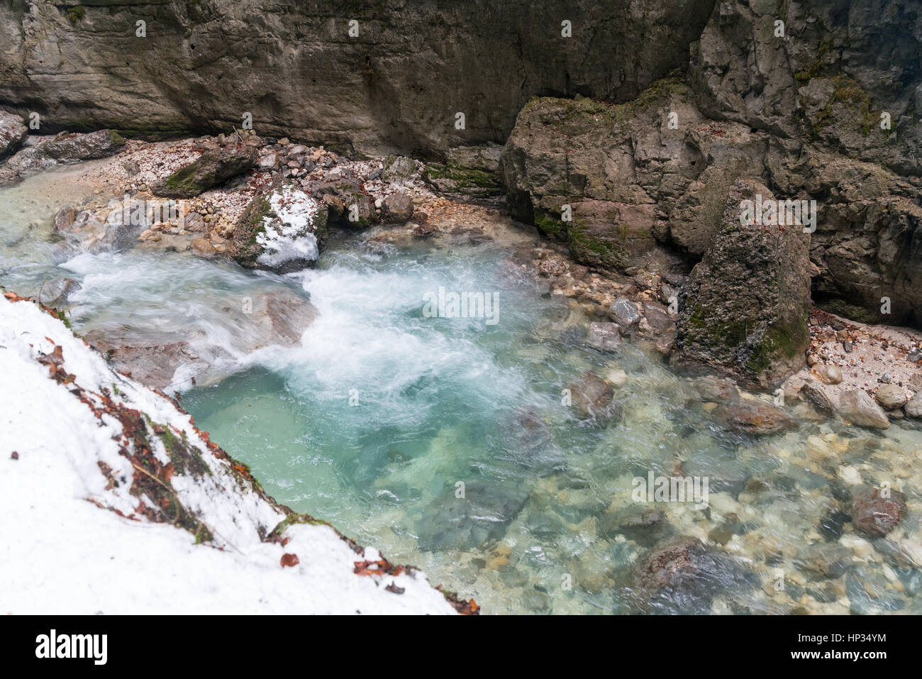 Winter in Gorge Partnachklamm in Garmisch-Partenkirchen, Bavaria ...