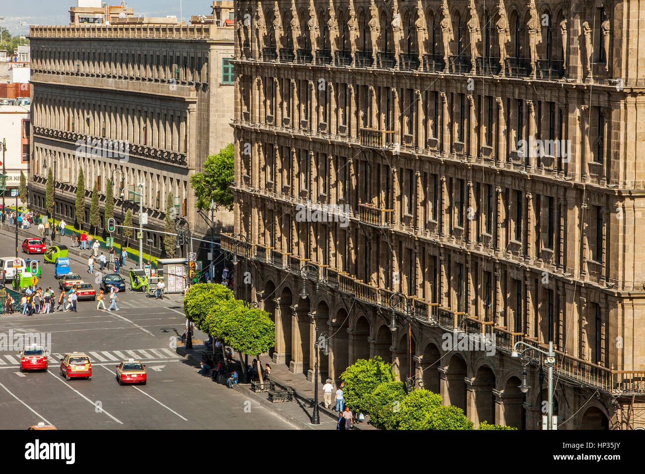 Zócalo plaza aerial view mexico city hi-res stock photography and ...