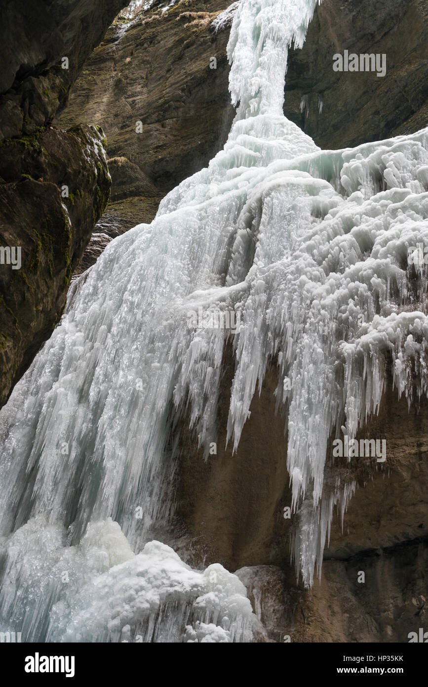 Winter in Gorge Partnachklamm in Garmisch-Partenkirchen, Bavaria ...