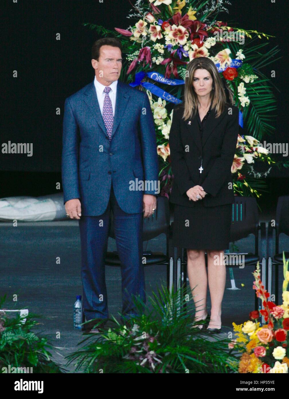 California Gov. Arnold Schwarzenegger, left, and his wife, Maria ...