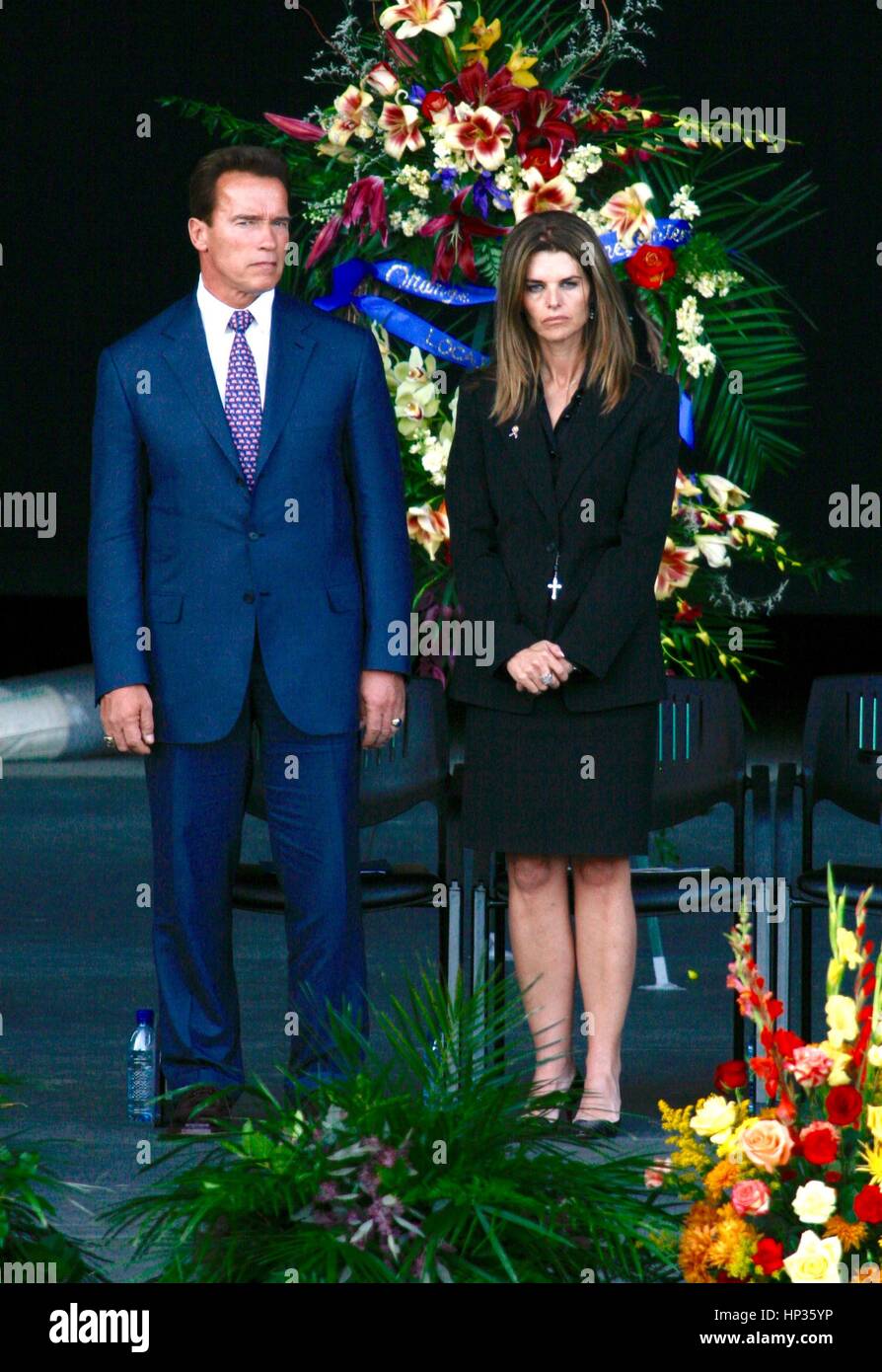 California Gov. Arnold Schwarzenegger, left, and his wife, Maria ...
