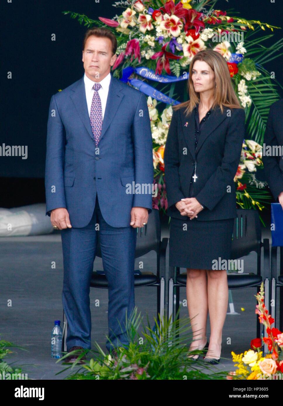 California Gov. Arnold Schwarzenegger, left, and his wife, Maria ...