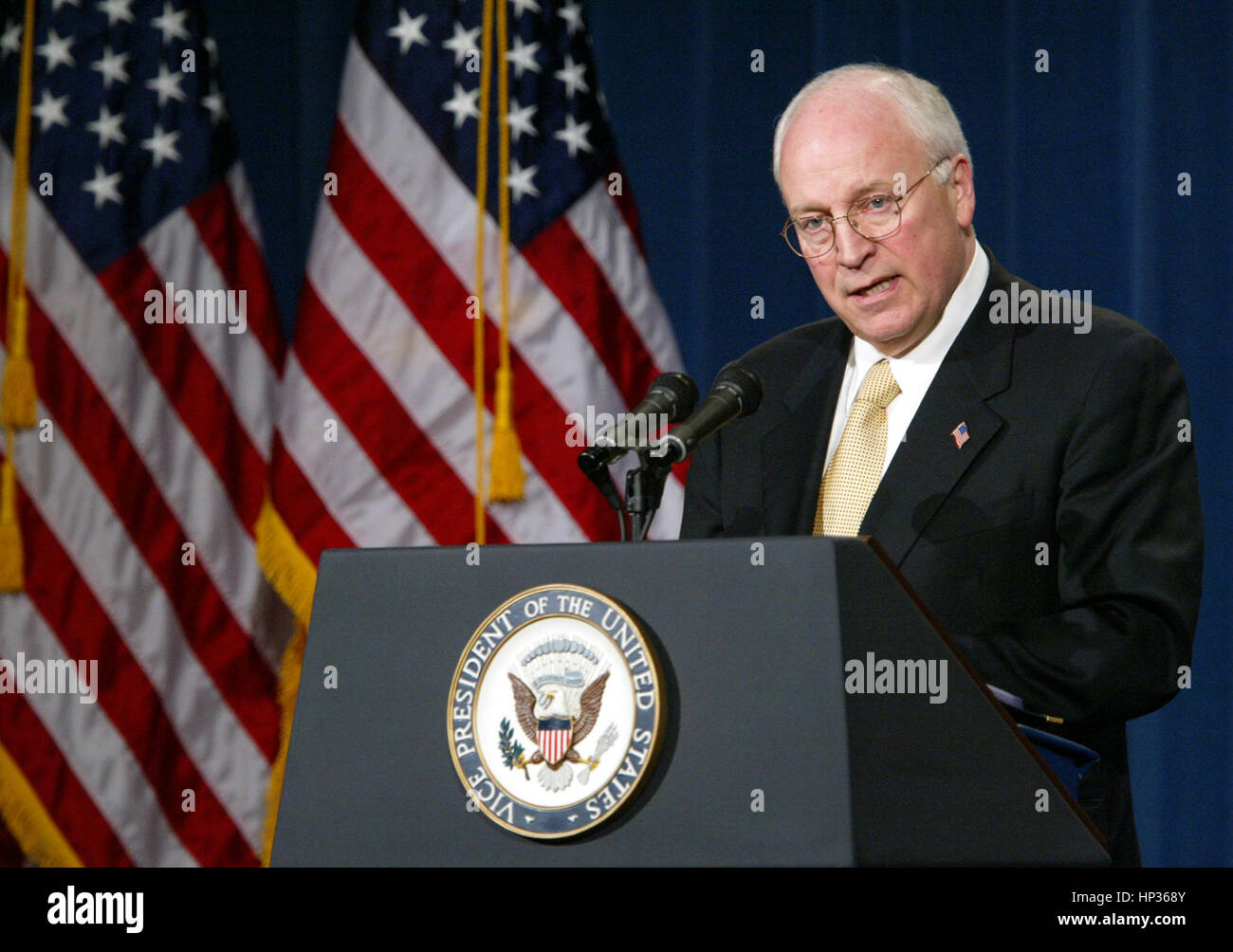 Vice President Dick Cheney makes a speech at the Ronald Reagan ...