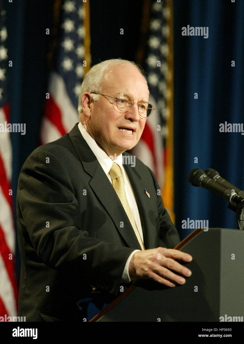 Vice President Dick Cheney makes a speech at the Ronald Reagan ...
