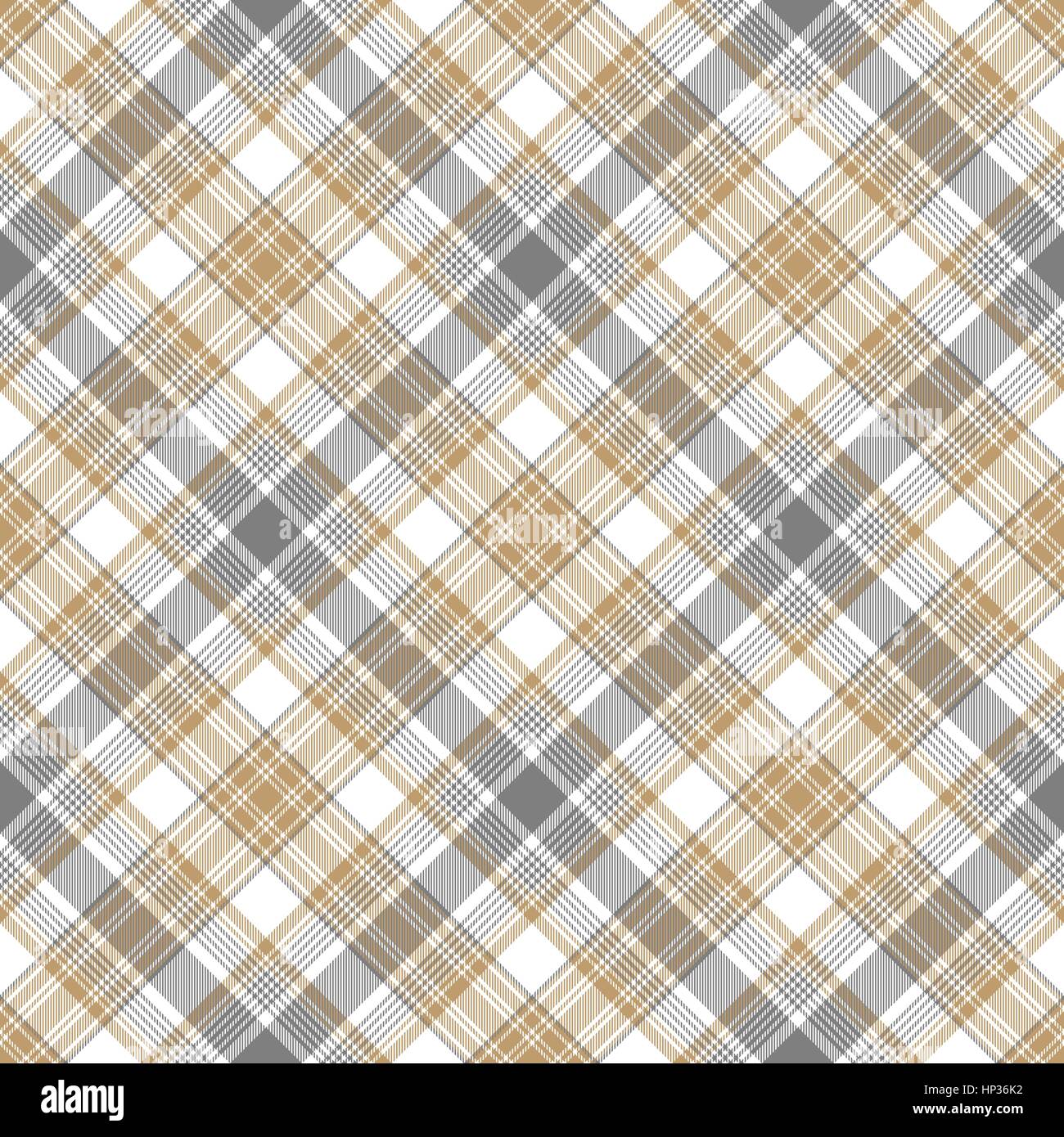 Gray beige checkered tartan seamless pattern. Vector illustration Stock ...
