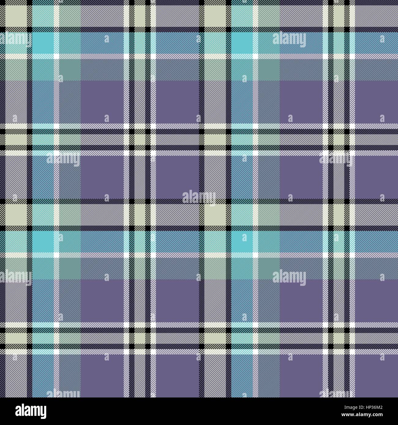 Blue gray colors check fabric texture seamless pattern. Vector ...