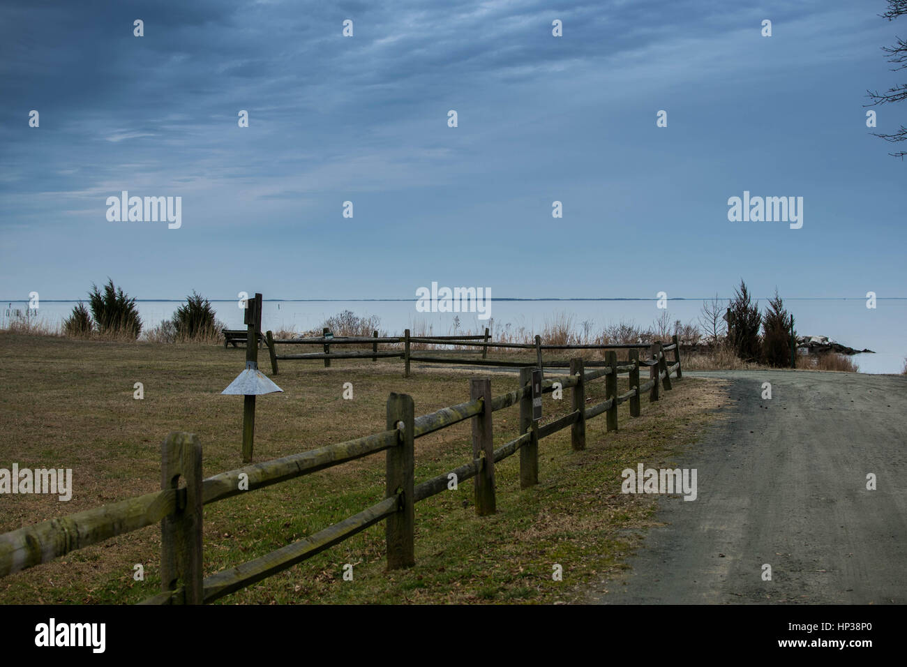Fenced path to the beach Stock Photo - Alamy