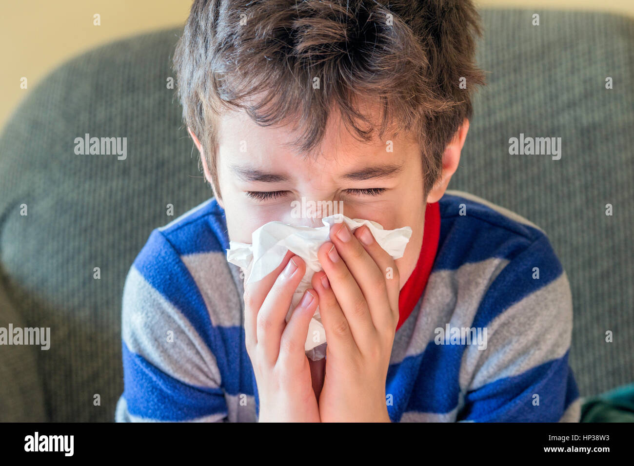 Boy Sneezing High Resolution Stock Photography and Images - Alamy