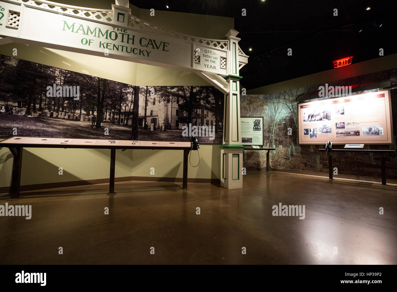 Exhibit in the visitor center of Mammoth cave National park Stock Photo ...