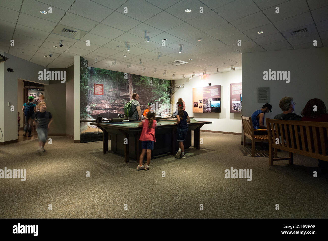 Exhibit in the visitor center of Mammoth cave National park Stock Photo ...