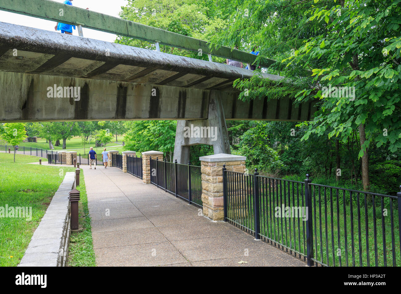 Overhead pedestrian bridge hi-res stock photography and images - Alamy