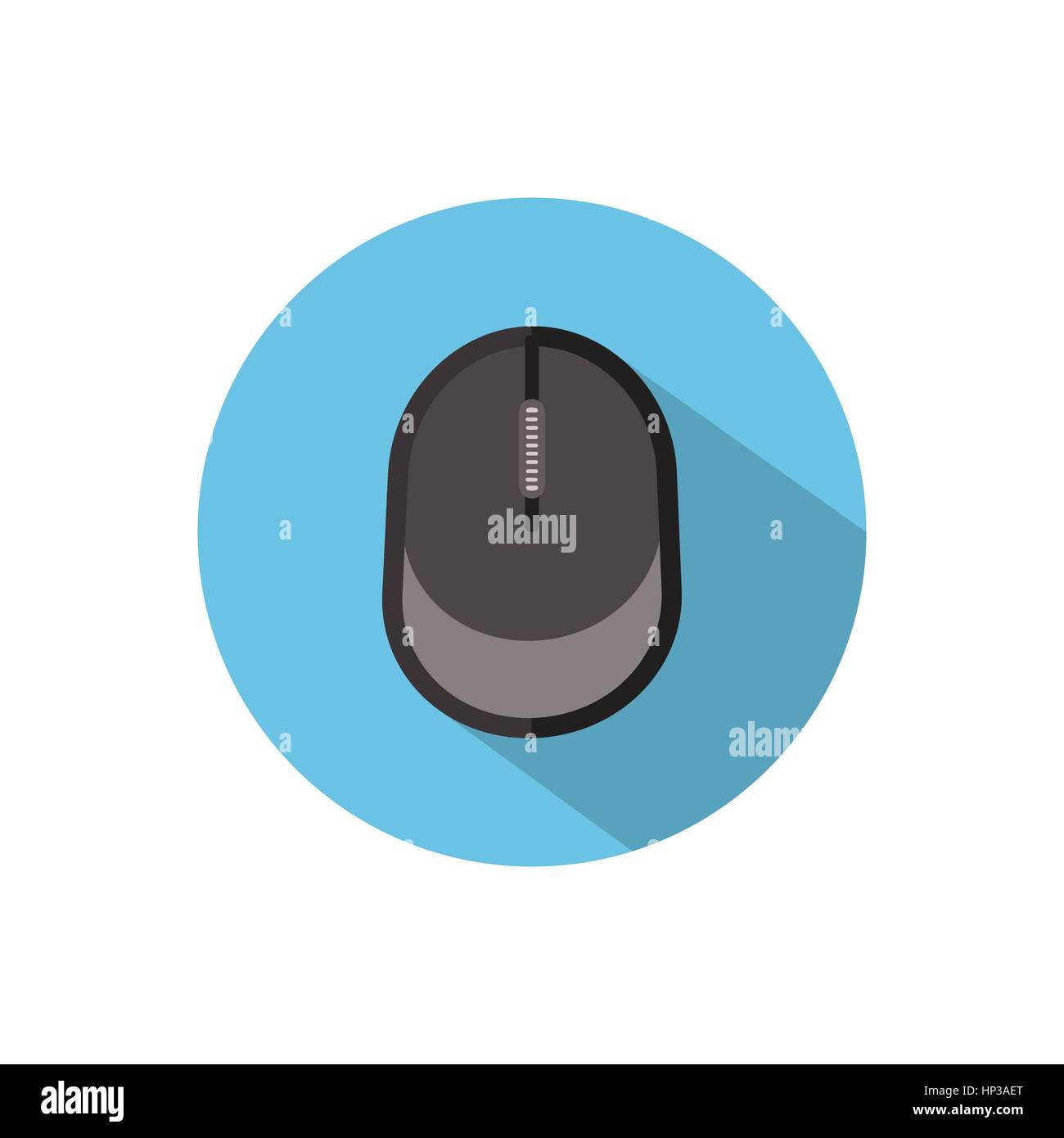 computer mouse. isolated on white background in a bright circle. Trendy ...