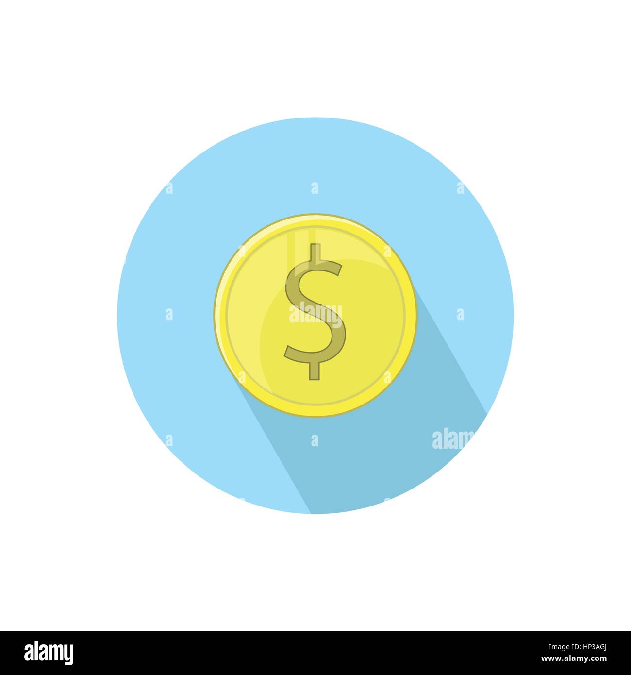 dollar coin. style for the graphic design, logos, website, social media ...