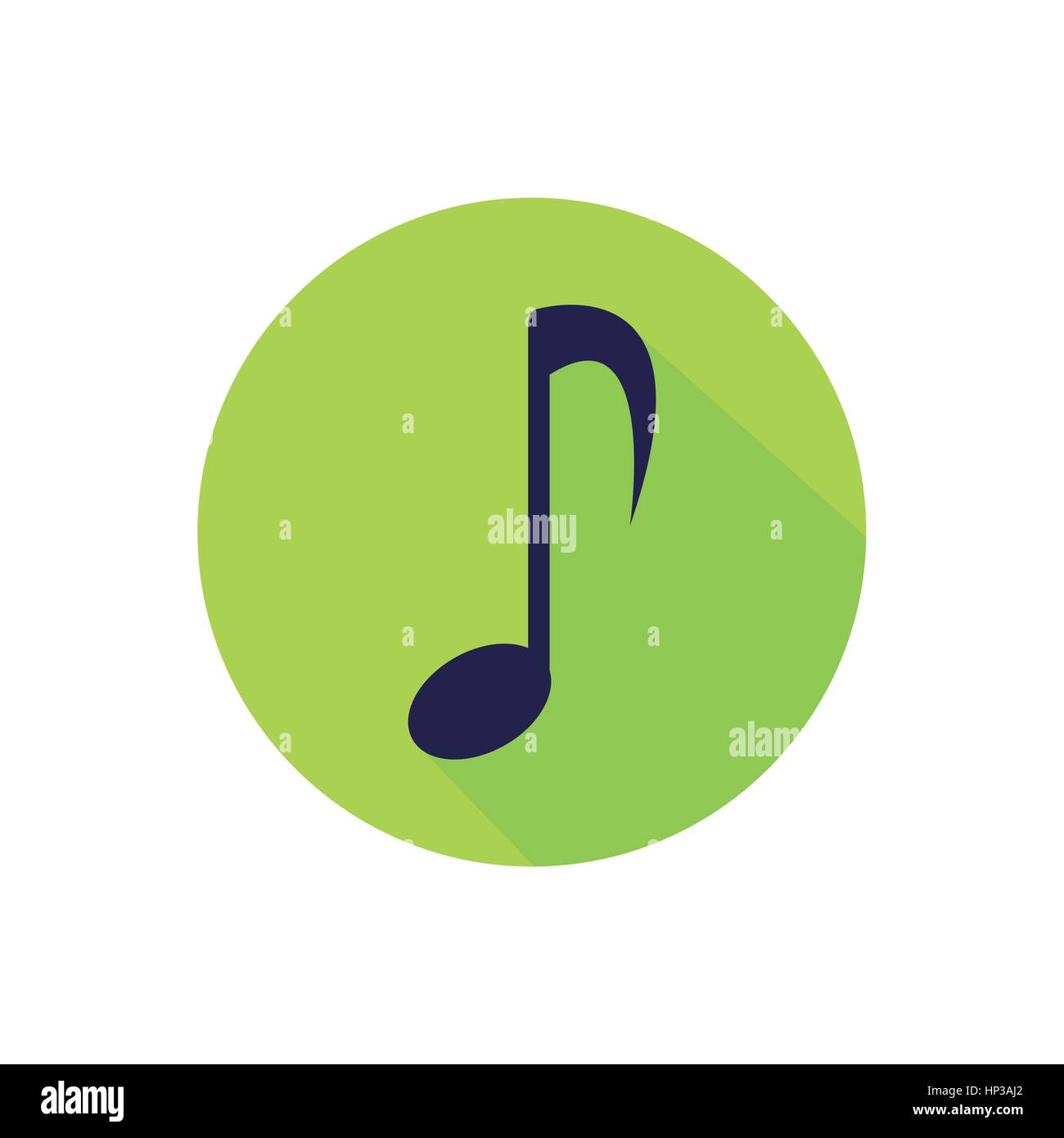 note. on a white background in a bright circle. Trendy flat style for ...