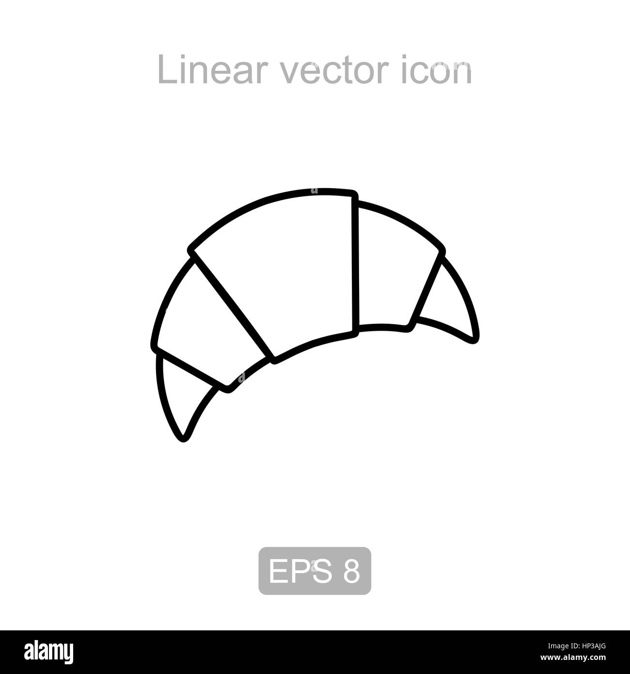 Pastry bread linear icon Stock Vector Images - Alamy