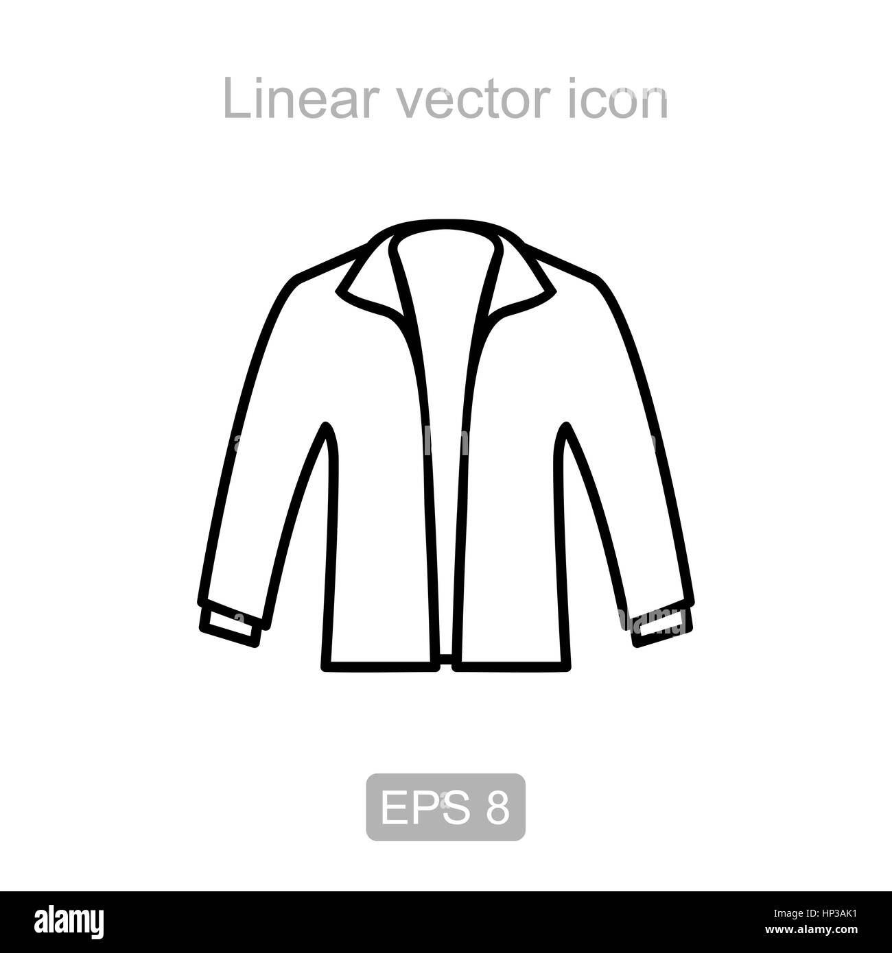 Icon of the jacket in a linear style Stock Vector Image & Art - Alamy