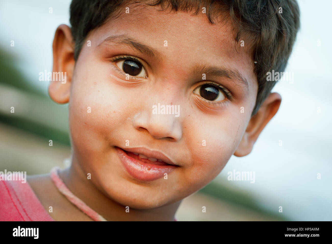 Closeup - Portrait of a boy, background blur, expressions Stock Photo ...