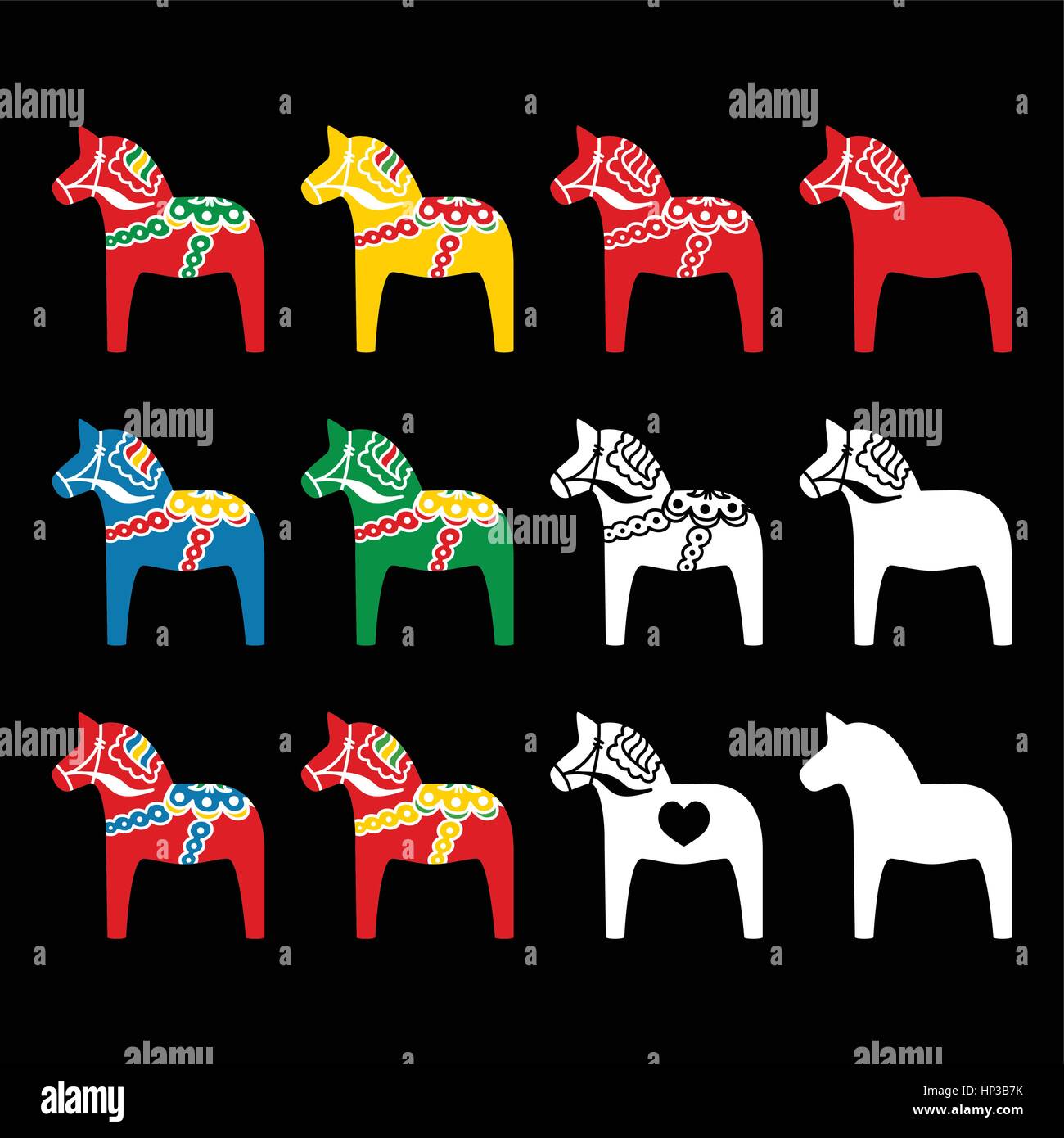 Dala horse swedish symbol scandinavian hi-res stock photography and ...