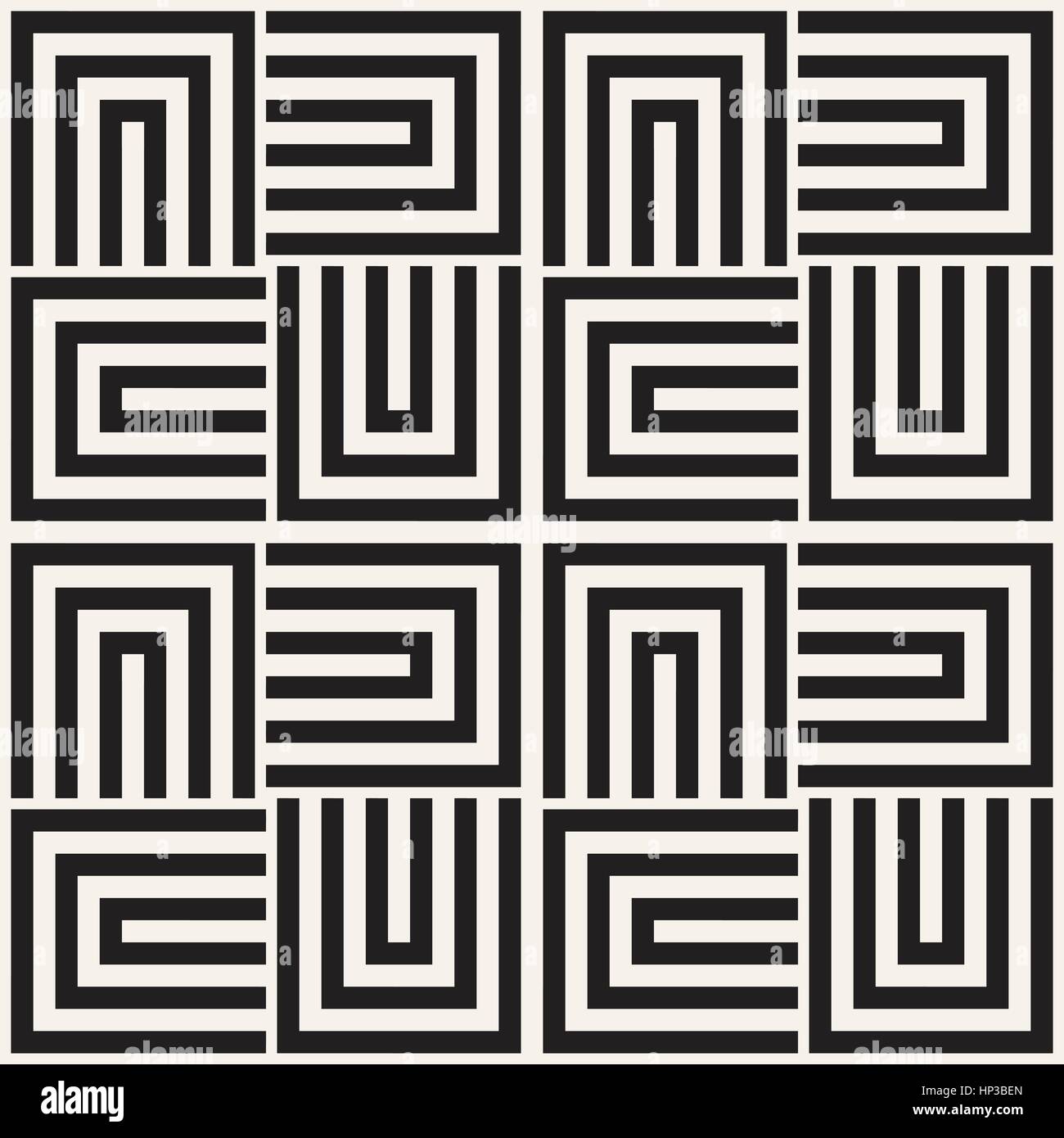 Repeating Geometric Stripes Tiling. Ornamental Stylish Texture. Vector ...
