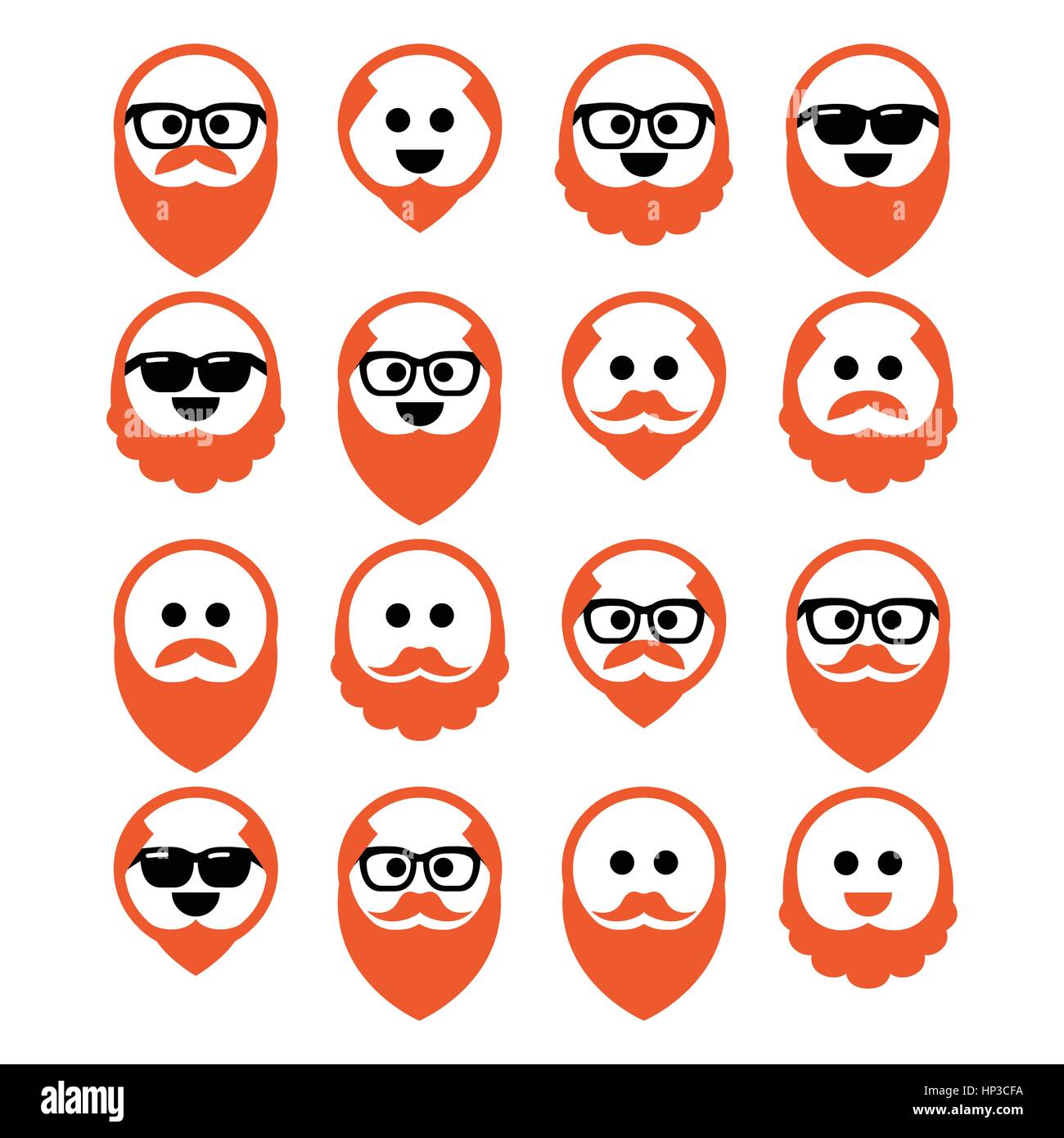 Cartoon eyes mustache symbol Stock Vector Images - Alamy