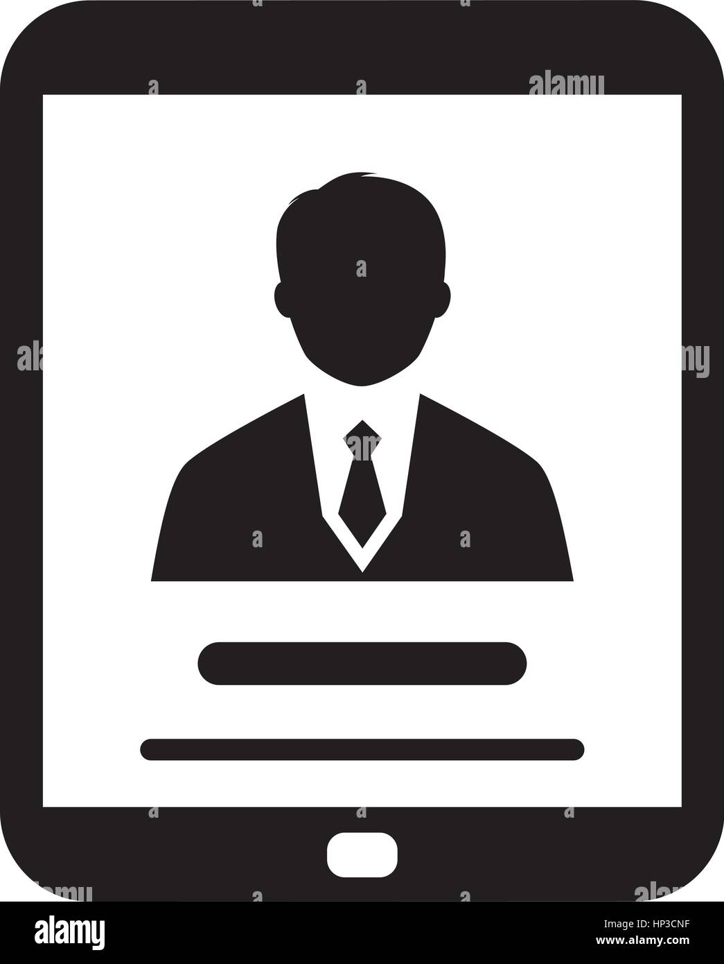 Business Profile Icon. Concept. Flat Design Stock Vector Image & Art ...