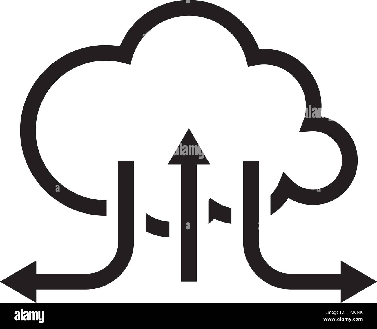 Online Cloud Solutions. Flat Design Icon Stock Vector Image & Art - Alamy