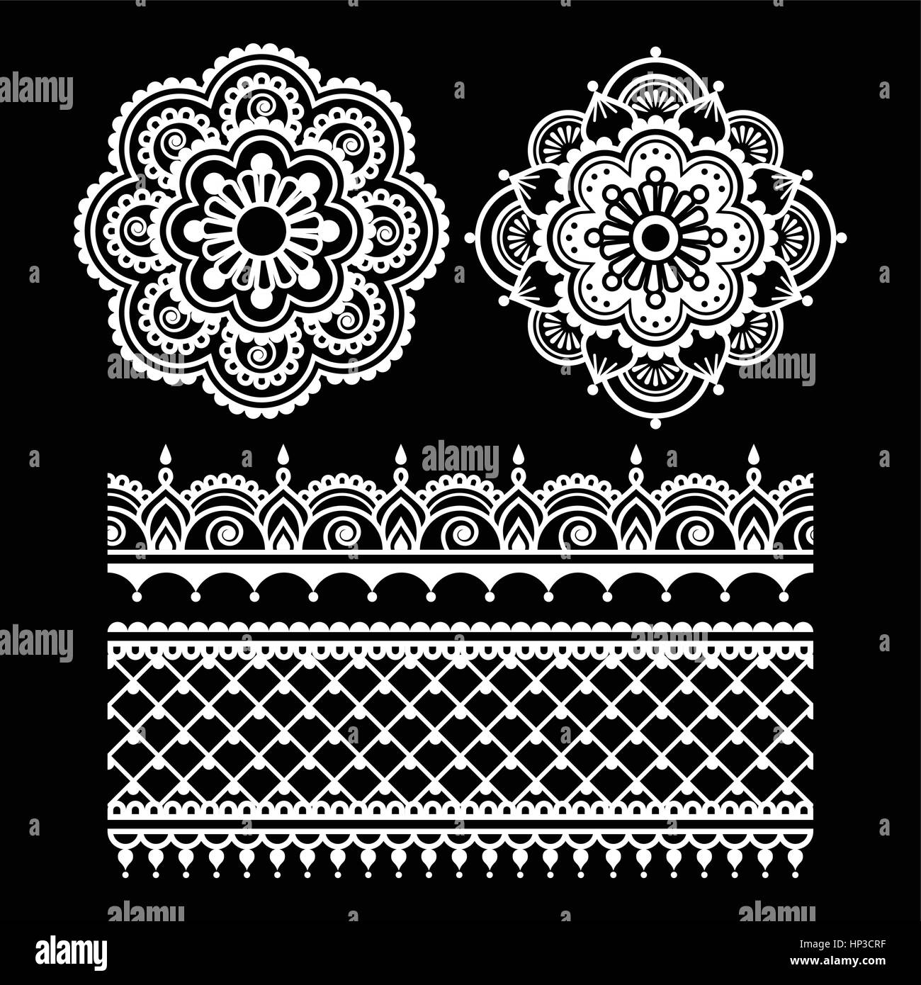 Black and white indian embroidery hi-res stock photography and images ...