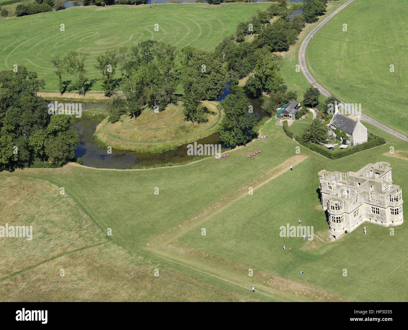 Spectacular aerial views of the National Trust property of Lyveden New ...