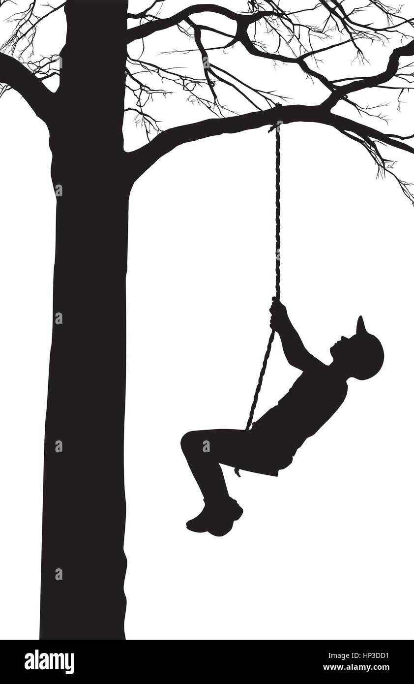 Swinging boy Stock Vector Images - Alamy