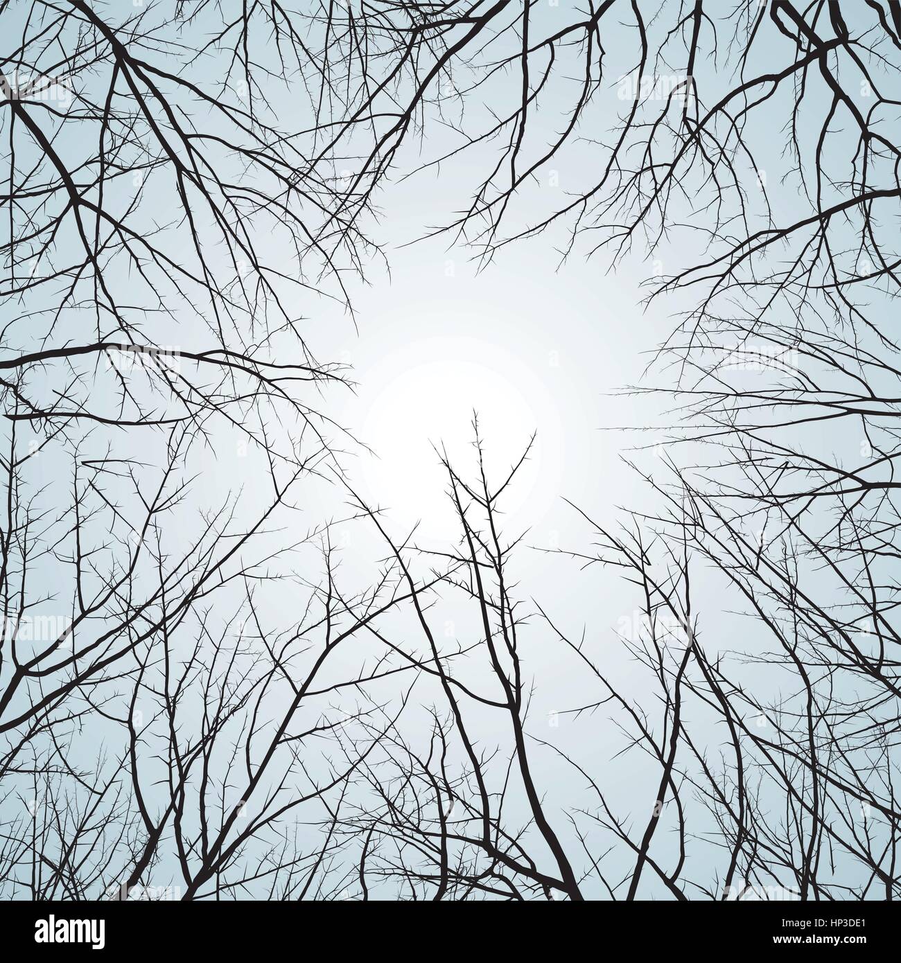 Tree trees park winter Stock Vector Images - Alamy