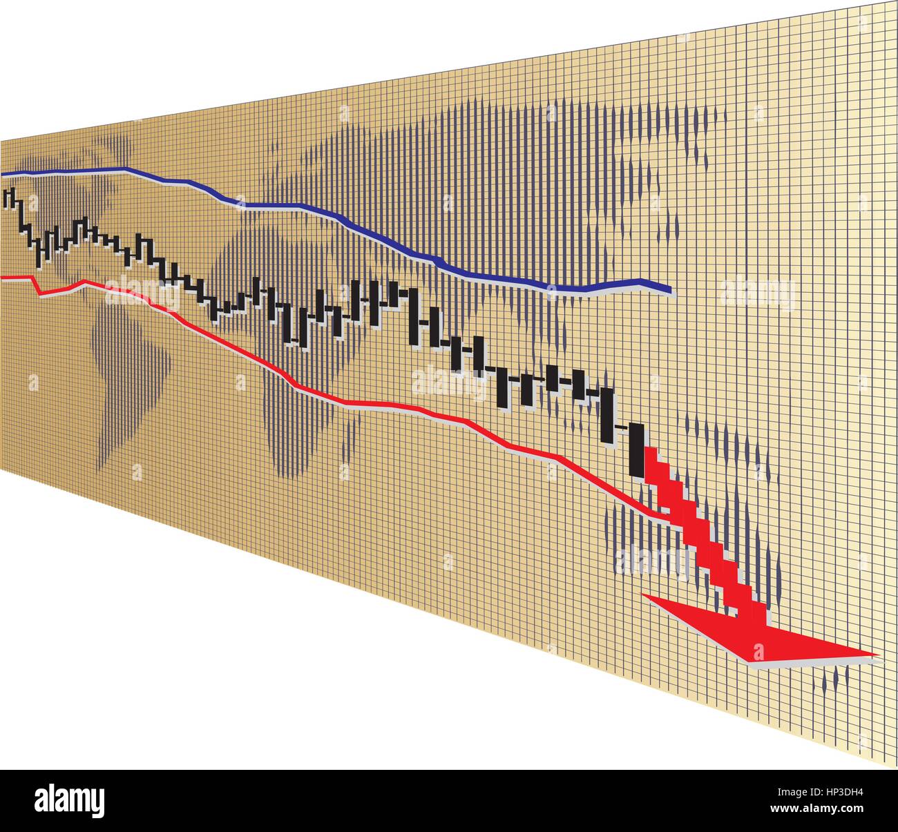 Abstract vector illustration of financial crisis graph Stock Vector ...