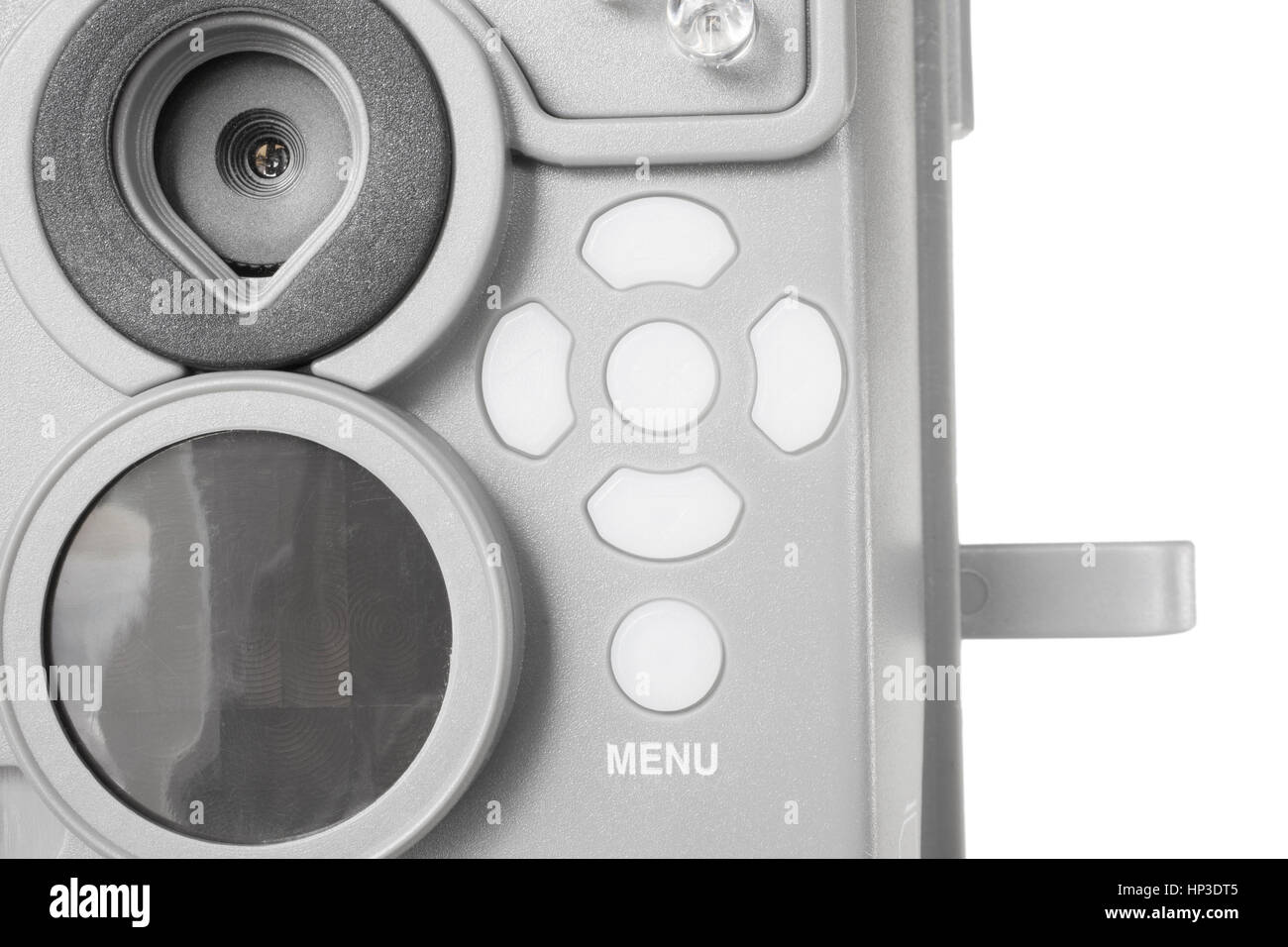 Security camera menu and pair of lenses on white Stock Photo - Alamy
