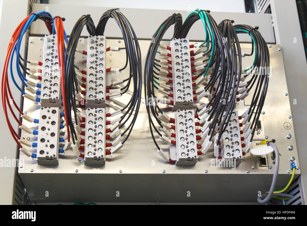 Industrial electrical panel with electronic devices for relay ...