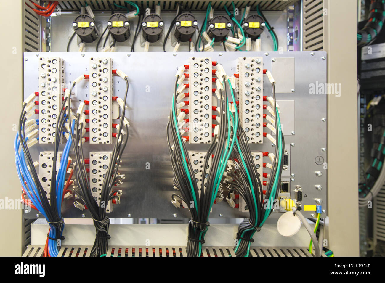 Industrial electrical panel with electronic devices for relay ...