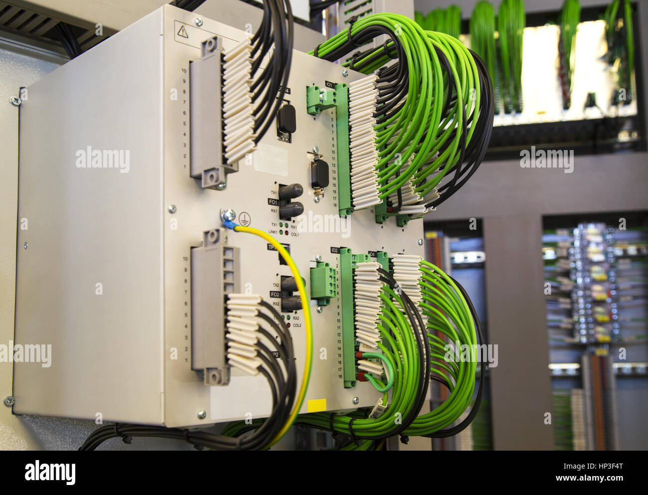 Industrial electrical panel with electronic devices for relay ...