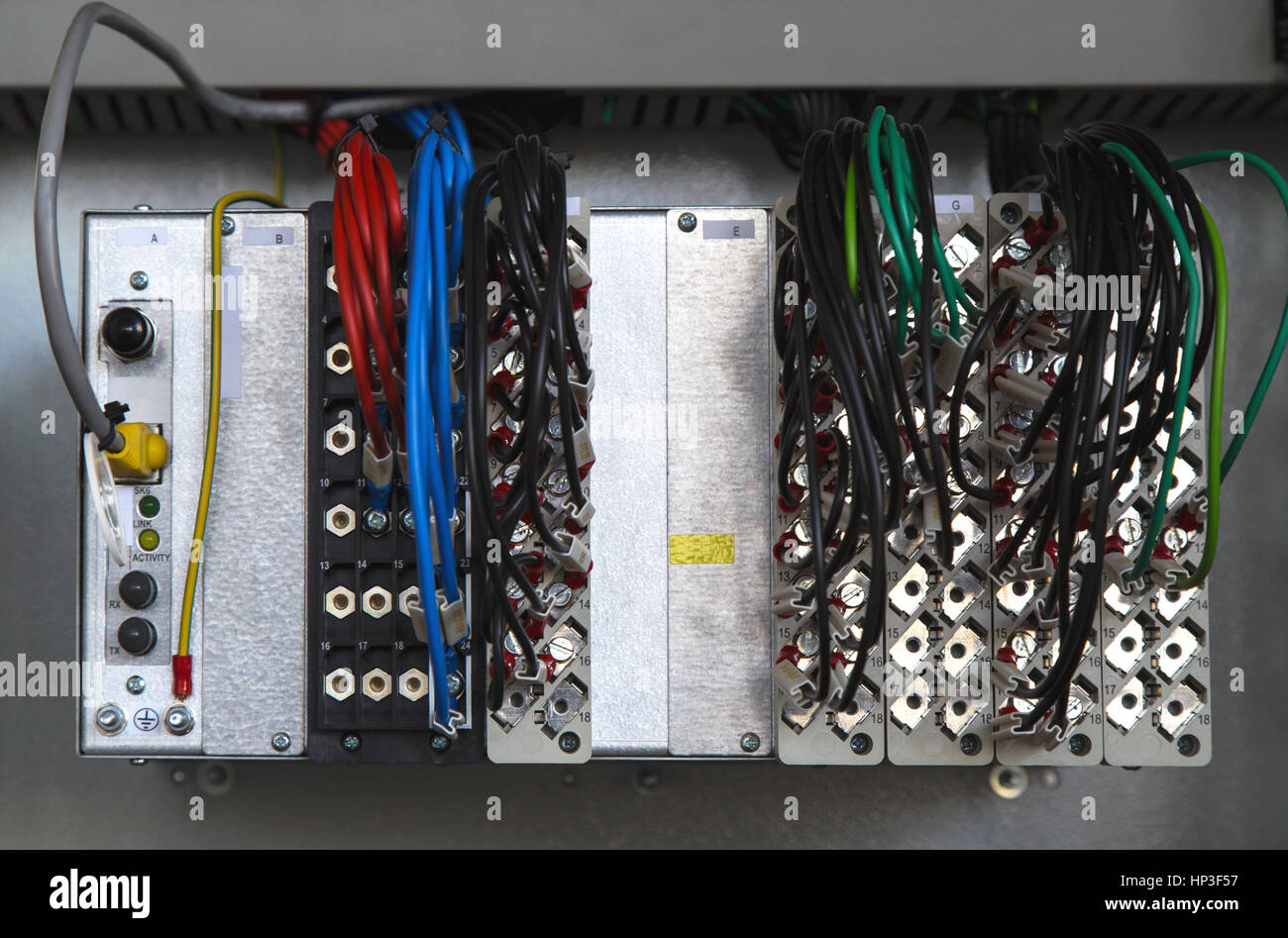 Industrial electrical panel with electronic devices for relay ...