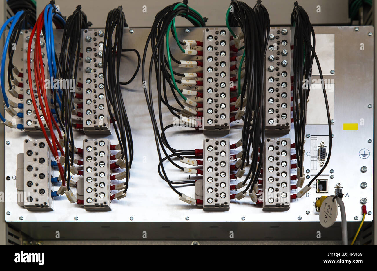 Industrial electrical panel with electronic devices for relay ...