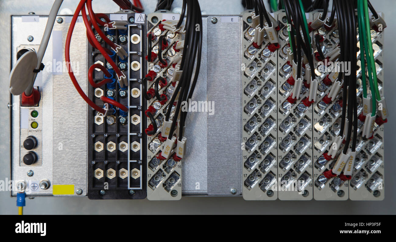 Industrial electrical panel with electronic devices for relay ...