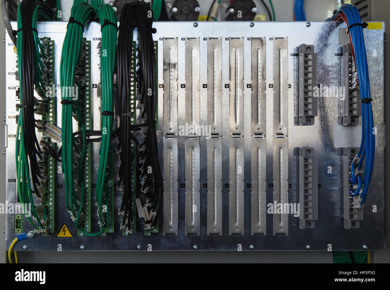 Industrial electrical panel with electronic devices for relay ...