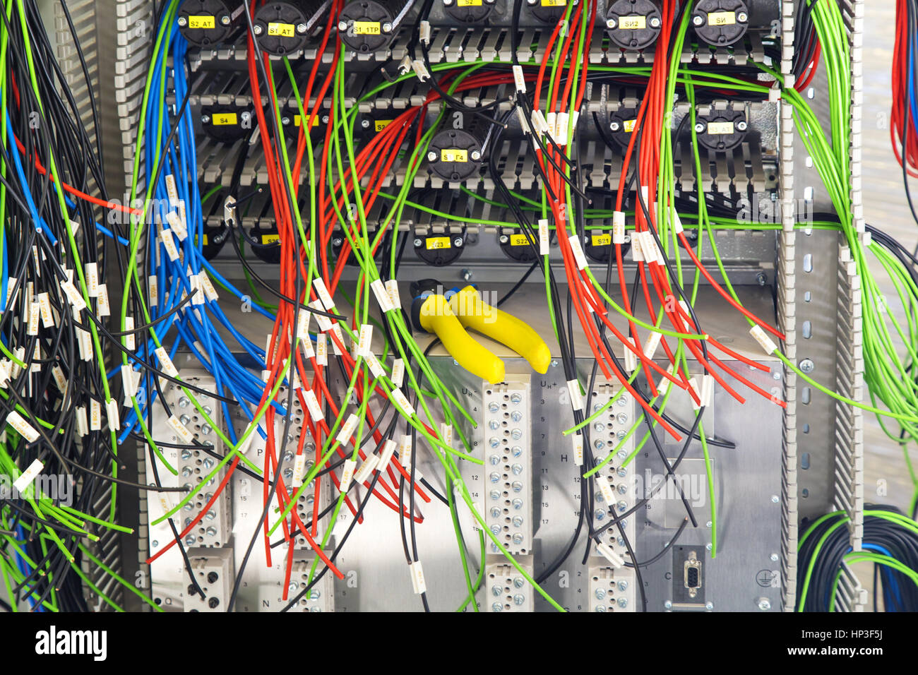 Industrial electrical panel with electronic devices for relay ...