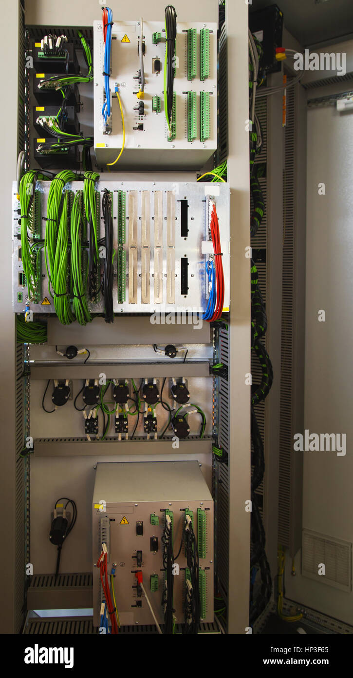 Industrial electrical panel with electronic devices for relay ...