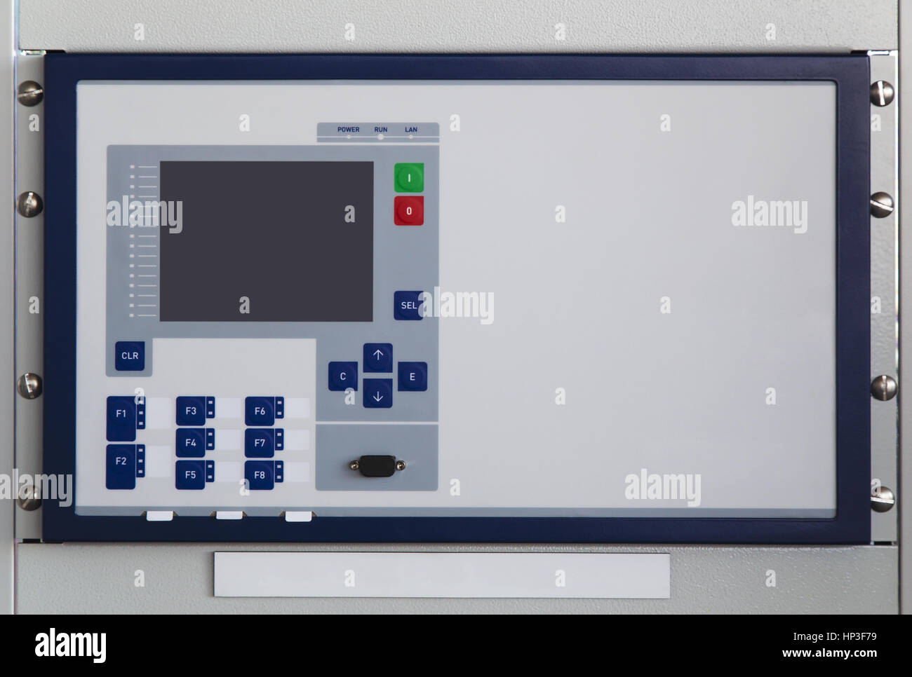 Command panel in modern electrical substation Stock Photo - Alamy