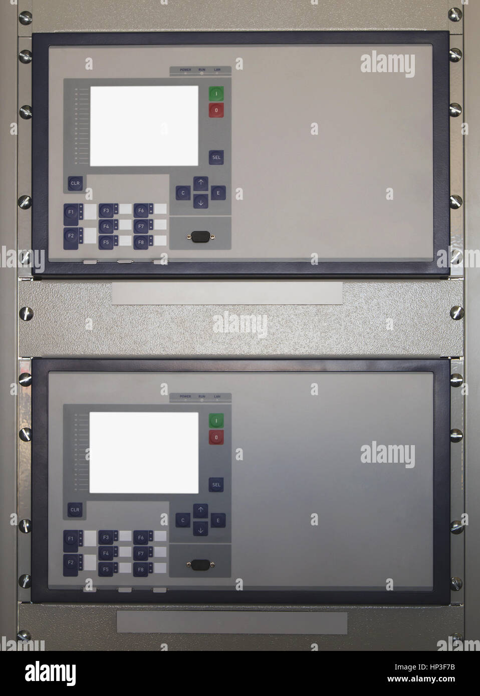 Command panel in modern electrical substation Stock Photo - Alamy