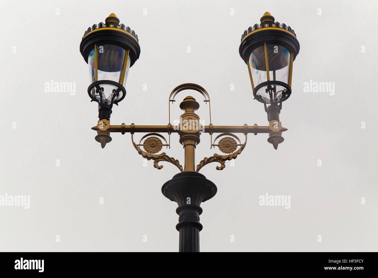 Streetlight in retro style closeup Stock Photo - Alamy