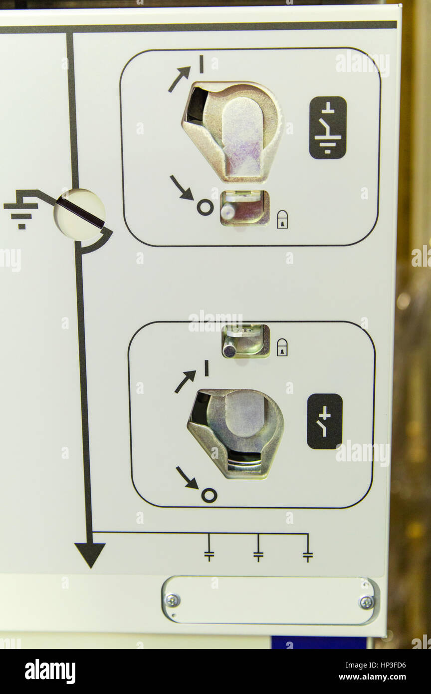 Command panel in modern electrical substation Stock Photo - Alamy