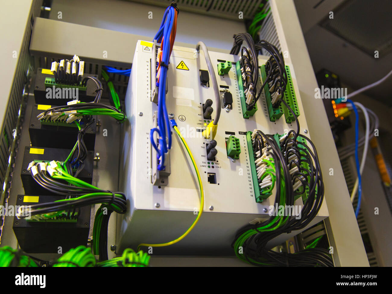 Industrial electrical panel with electronic devices for relay ...