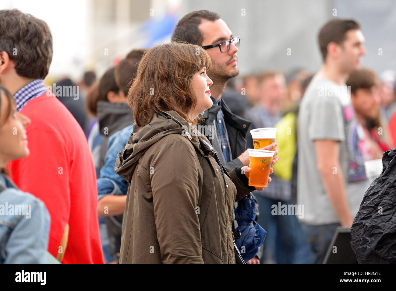 BARCELONA - MAY 30: A couple at Heineken Primavera Sound 2014 Festival ...