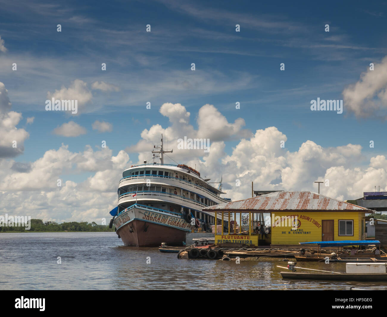 Santa Rosa, Peru - May 10, 2016: Port in Santa Rosa for Ferry and Slow ...