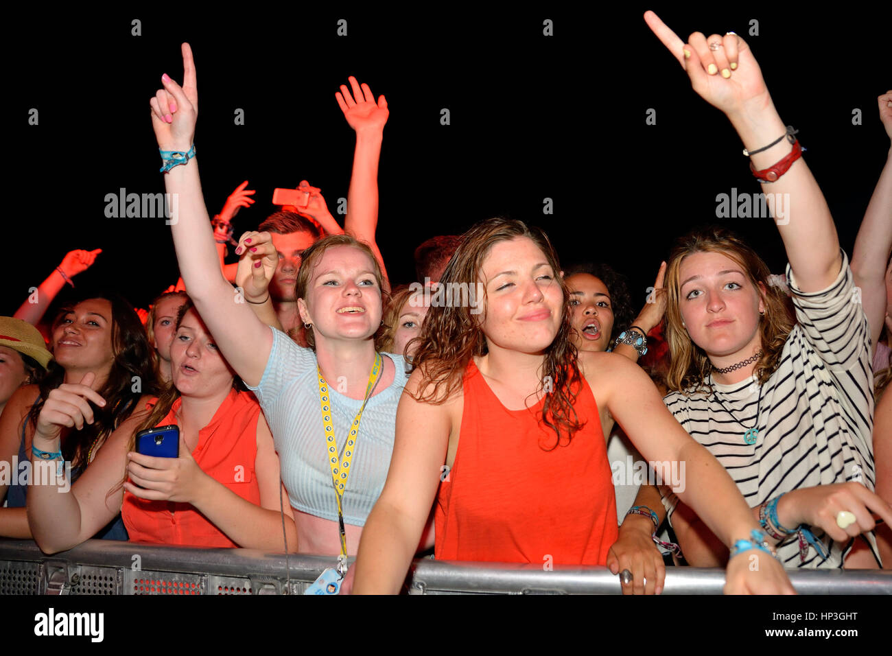 BENICASSIM, SPAIN - JULY 17: Crowd in a concert at FIB Festival on July ...